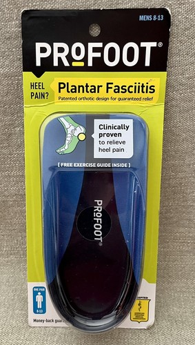 ProFoot Mens 8-13 Relief Foot Heel Pain 1 Pr Orthotic Insert Plantar ...