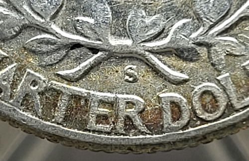 1950 S/D U.S Washington Quarter 25 Cent Coin Error S Over D Mint Mark ...