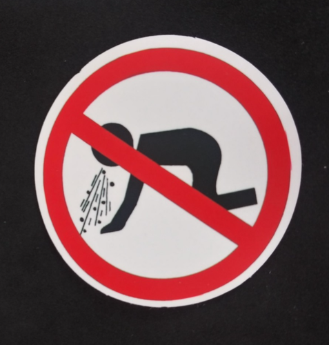 No Throwing Up Sign Drinking Sticker 2.18" (A) | eBay