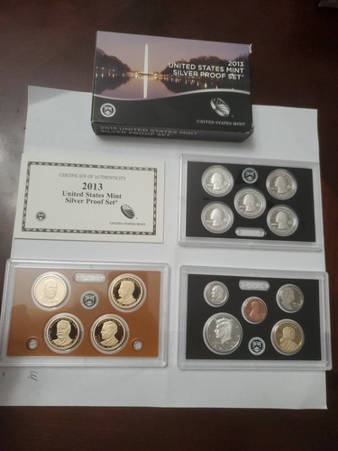2013 Silver Proof Set U.S. Mint 14 Coins Original Government Packaging OGP COA | eBay