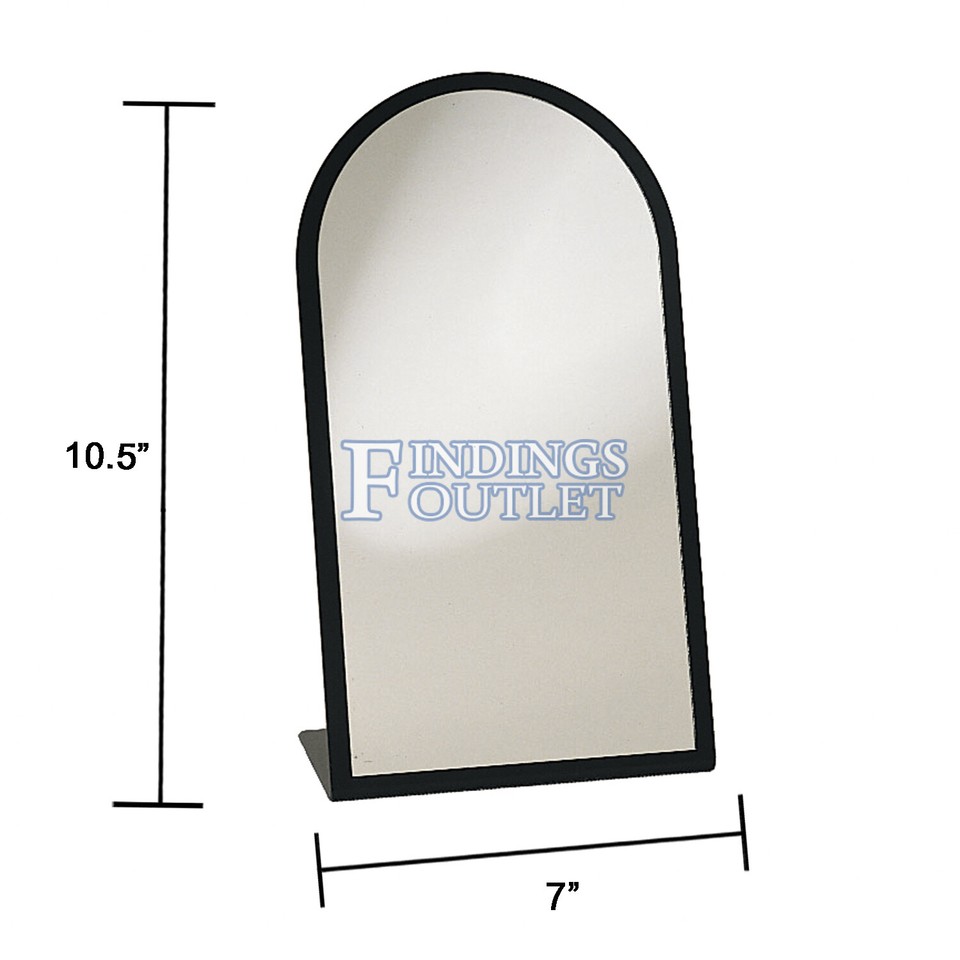 Countertop Black Frame Glass Mirror Retail Jewelry Makeup Stand 7" x 10 ...