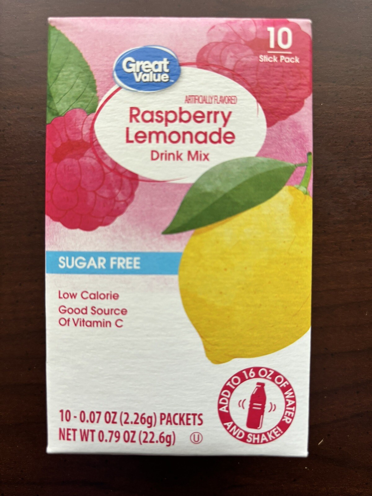 4x Great Value Raspberry Lemonade on The Go Drink Mix Water Enhancer ...