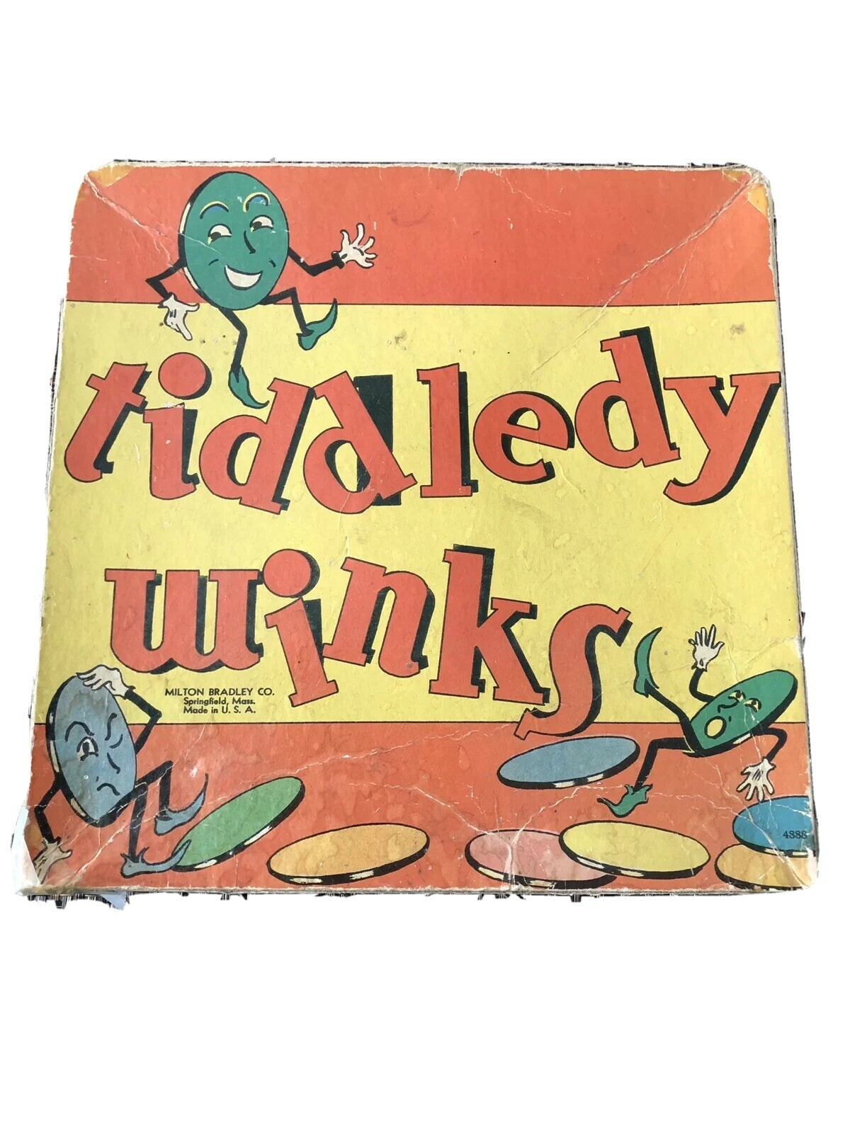 Vintage 1950s Milton Bradley Tiddledy Winks Game, Original Box, Made In ...