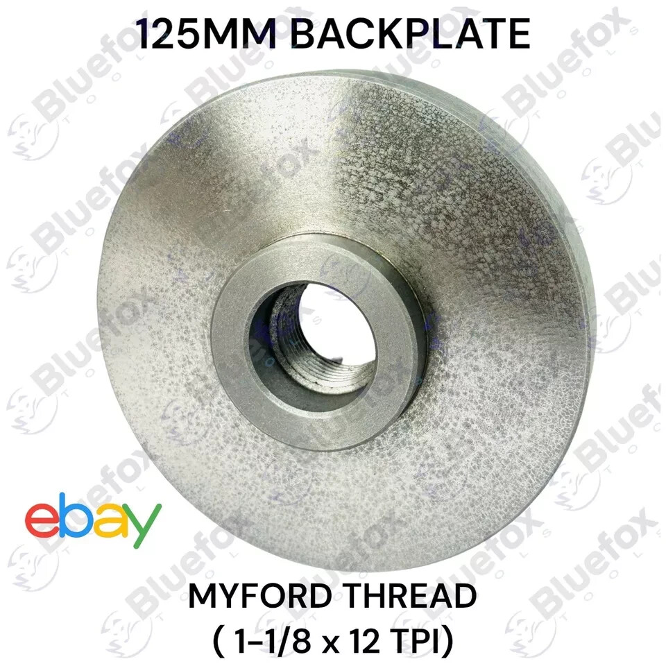 Threaded Back Plate Adapter 5" 1-1/8"-12TPI for Lathe Chucks | eBay