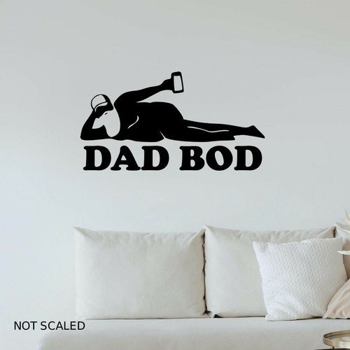 Dad Bod Wall Art Sticker Funny Car Van Wall Boys Room A4 Sized Decal ...