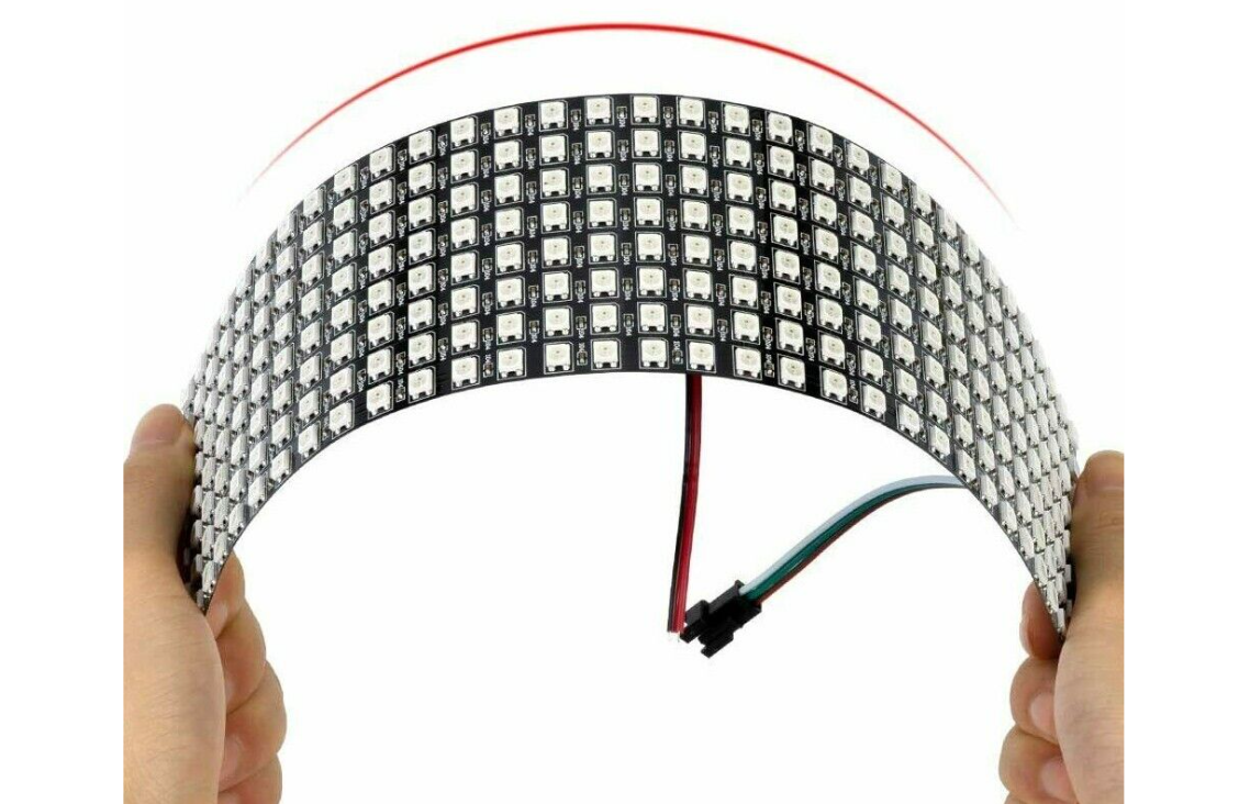 WS2812B RGB Flexible LED Panel Matrix Programmable Addressable NeoPixel ...