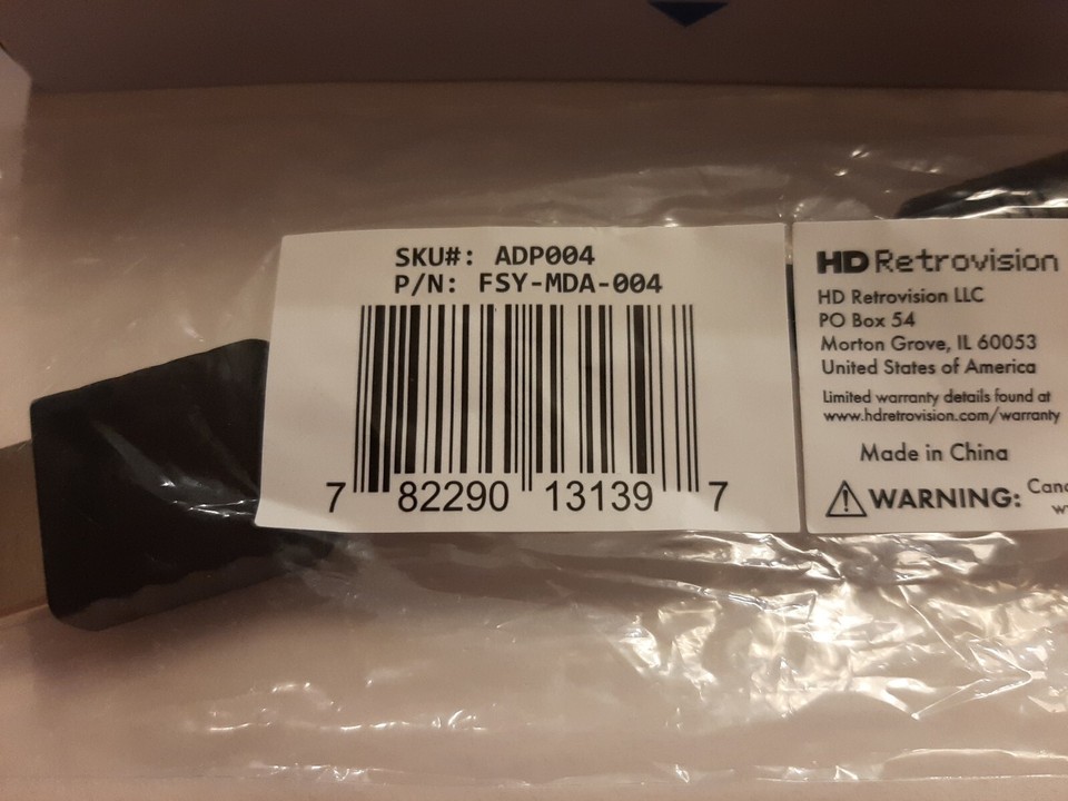 HD Retrovision Genesis Component/YPbPr Cables w/ PS1 Adapter, Factory ...