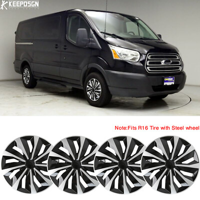 16" Hubcaps Wheel Covers Hub Caps For Ford Transit 150 250 350 Cargo ...