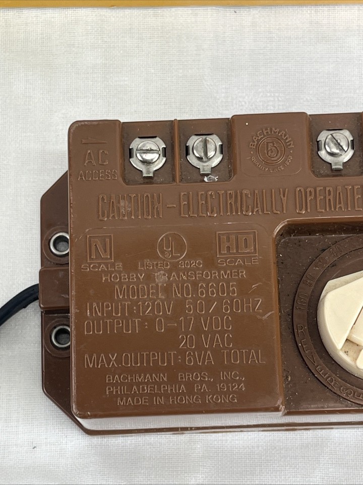 Bachmann Hobby Transformer Model 6605 HO & N Scale Train Power Pack | eBay