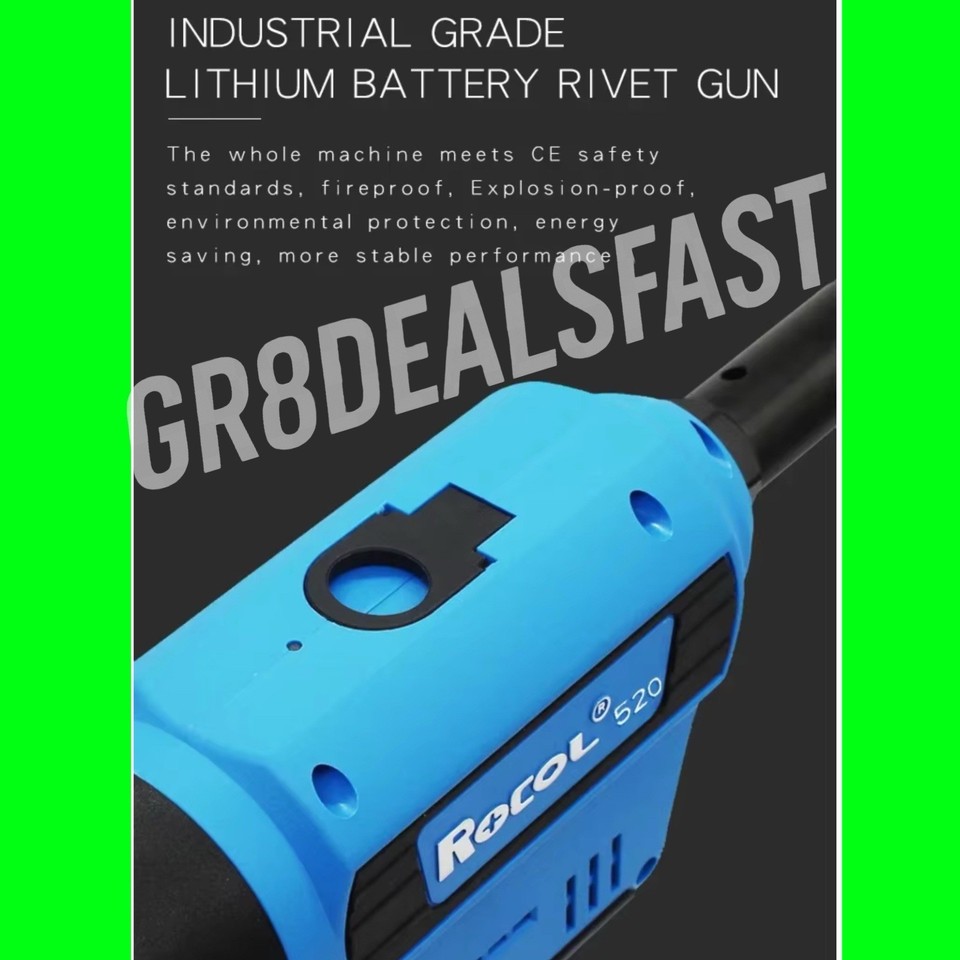 Cordless 1/4” Blind Rivet Gun Battery Riveter Electric Not Milwaukee ...