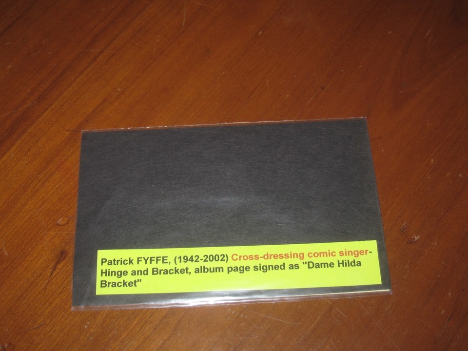 Patrick Fyffe "Dame Hilda" Autogaphed Index Card JSA Auction Certified ...