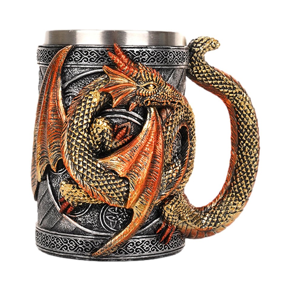 Medieval 3D Dragon Beer Mug Game Tankard Coffee Cup Wine Glass Mugs ...