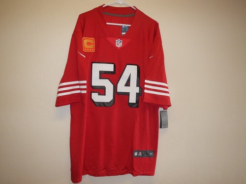 FRED WARNER # 54 49ERS RED WITH CAPTAIN PATCH MEN'S JERSEY SIZE XL | eBay