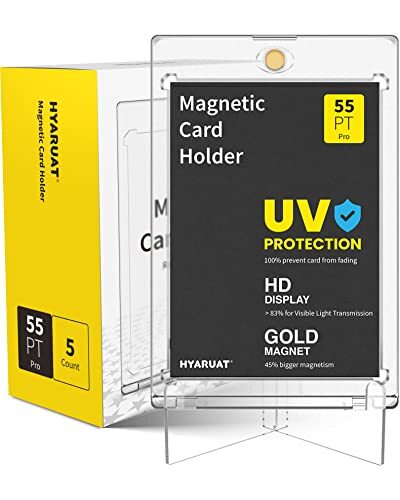 5 Pack Magnetic Card Holder Acrylic Trading Cards Sleeves Protectors 55 ...