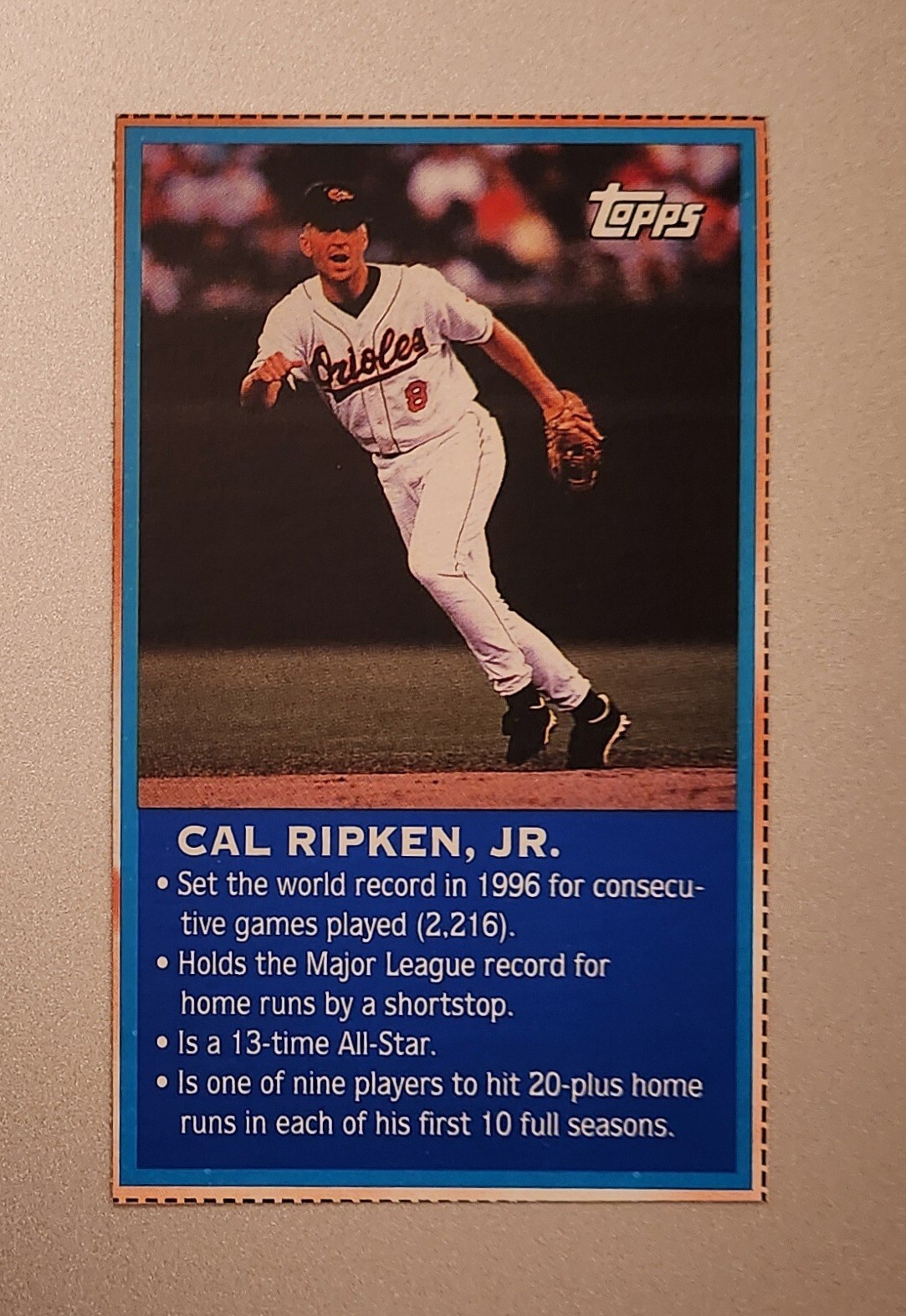 Cal Ripken Jr. Hand Cut RARE Card | eBay