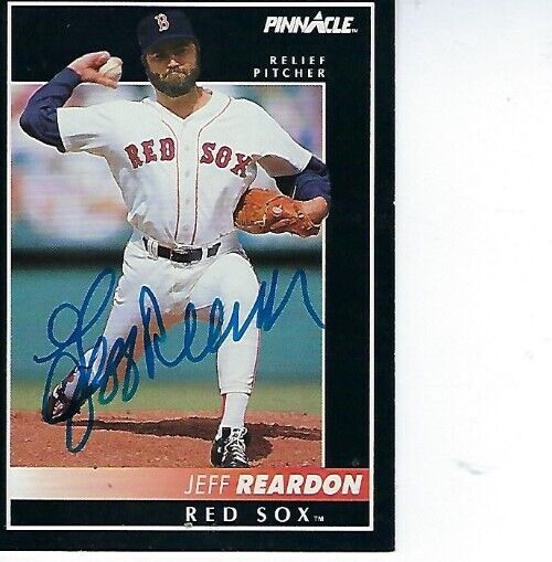 JEFF REARDON SIGNED 1992 PINNACLE #158 - BOSTON RED SOX | eBay