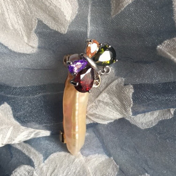 D13 Spilla Spilletta Farfalla Sur Barockperle Perle di Acqua Dolce | eBay
