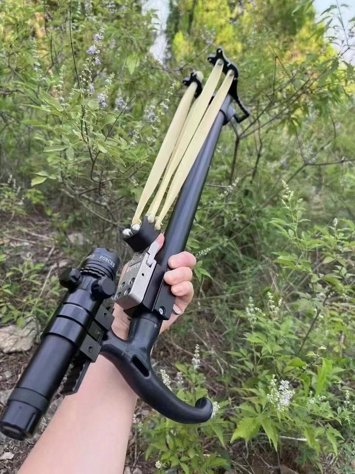 Alpenstock Hunting Slingshot Rifle Multifunctional Bushcraft Survival ...