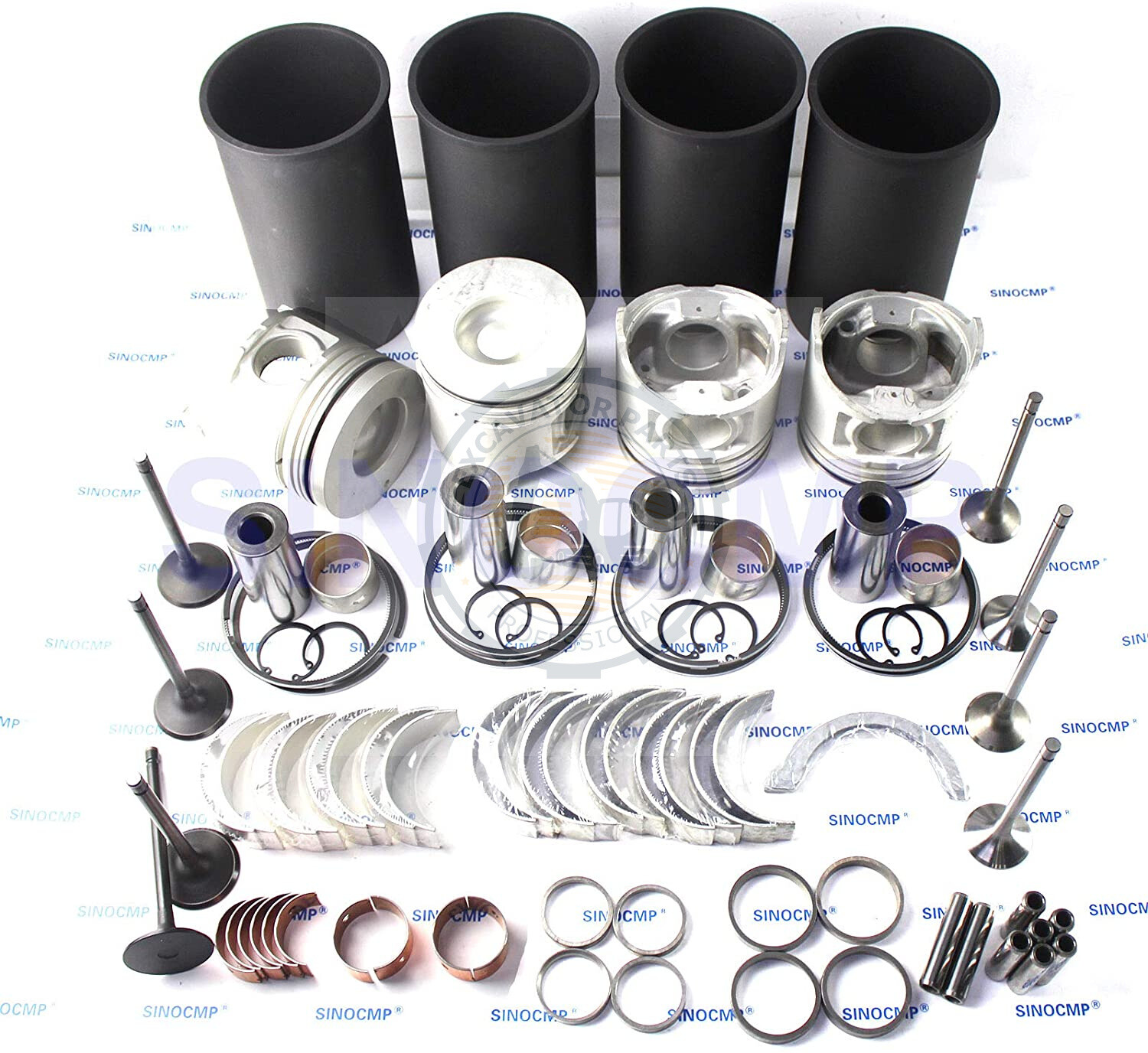 4HE1(T) Overhaul Rebuild Kit & Valves For Isuzu 4.8L Diesel NPR NQR W4 ...