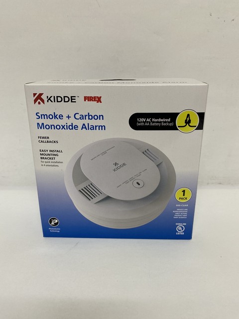 Kidde 900-CUAR AC/DC Hardwired Smoke & Carbon Monoxide Detector Battery ...