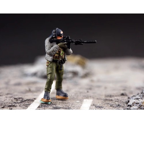 6Pcs 1/72 Miniatures Figure Rifle Gun Soldiers Scene Prop Model For ...