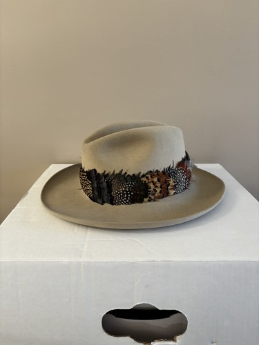 Vintage Stetson The Gun Club 3X Beaver Beige Hat Size 7 1/8 w/ Hat Box ...