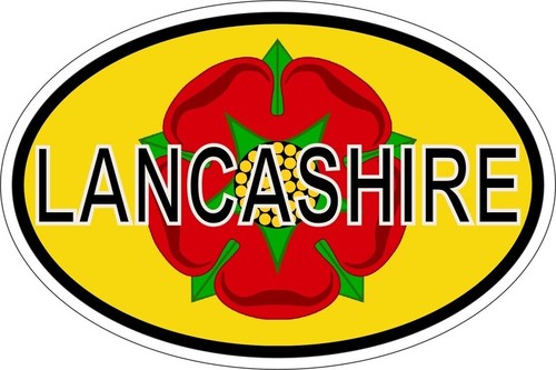 Sticker oval flag vinyl country code uk county lancashire | eBay