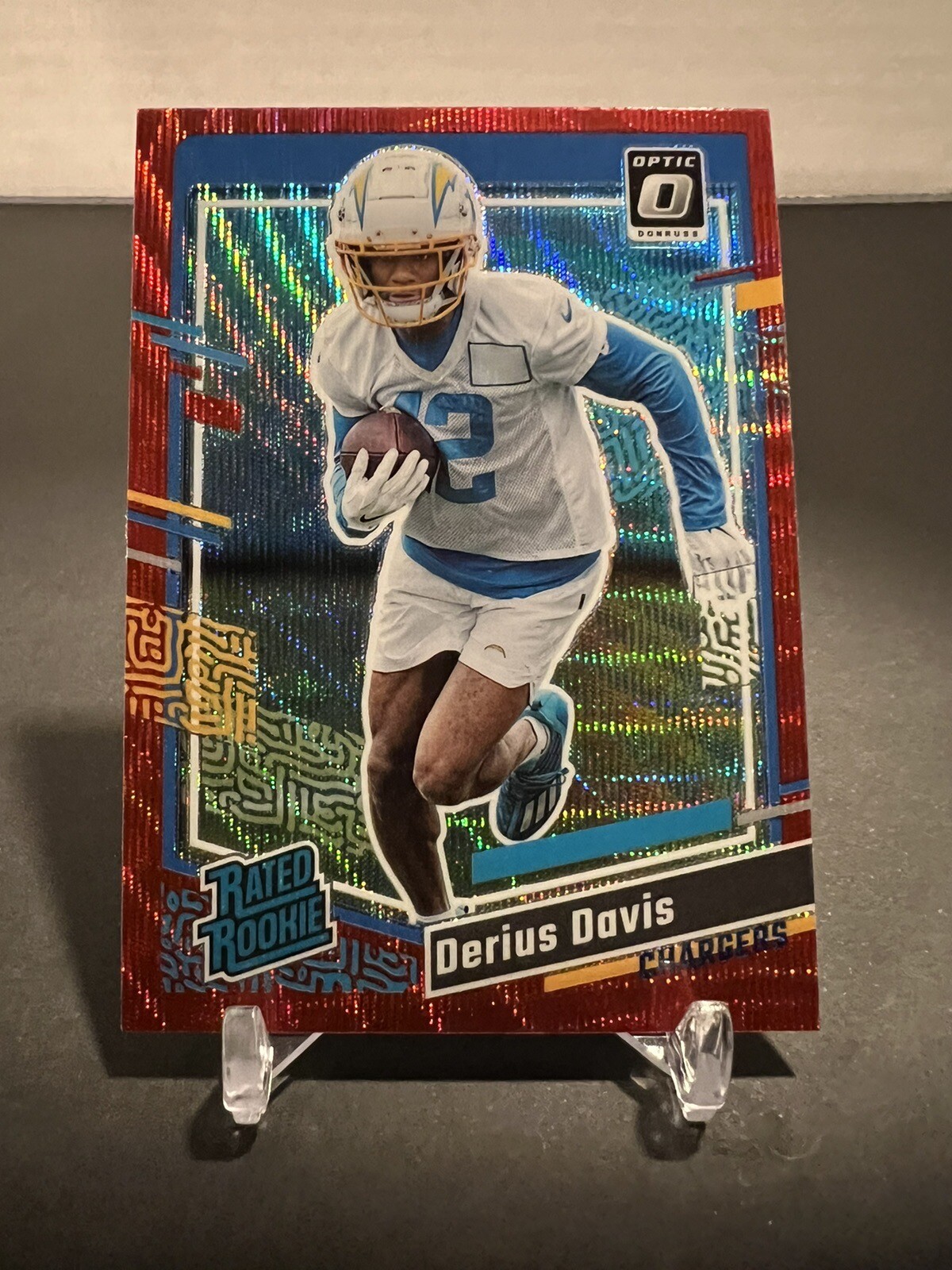 Derius Davis 2023 Donruss Optic Preview Red Wave Prizm Rated Rookie ...