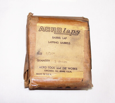 (12) 9/16" Acro Tool And Die Acro laps Brass Lapping Barrels Lap ...