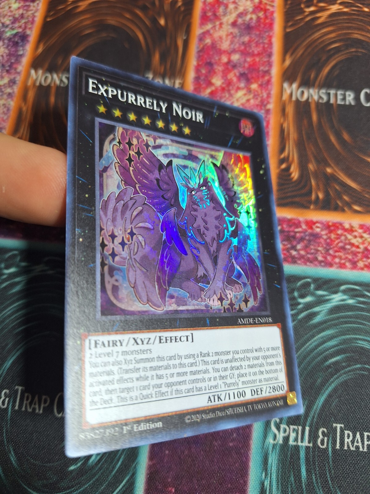 Yu-Gi-Oh! Expurrely Noir AMDE-EN018 Super Rare 1st Edition NM | eBay