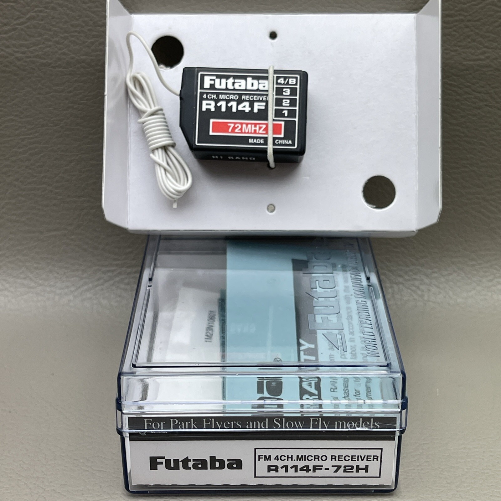 Futaba Micro Receiver 4 Channel 72 MHz FM RC Airplane Vintage Rx R114F ...