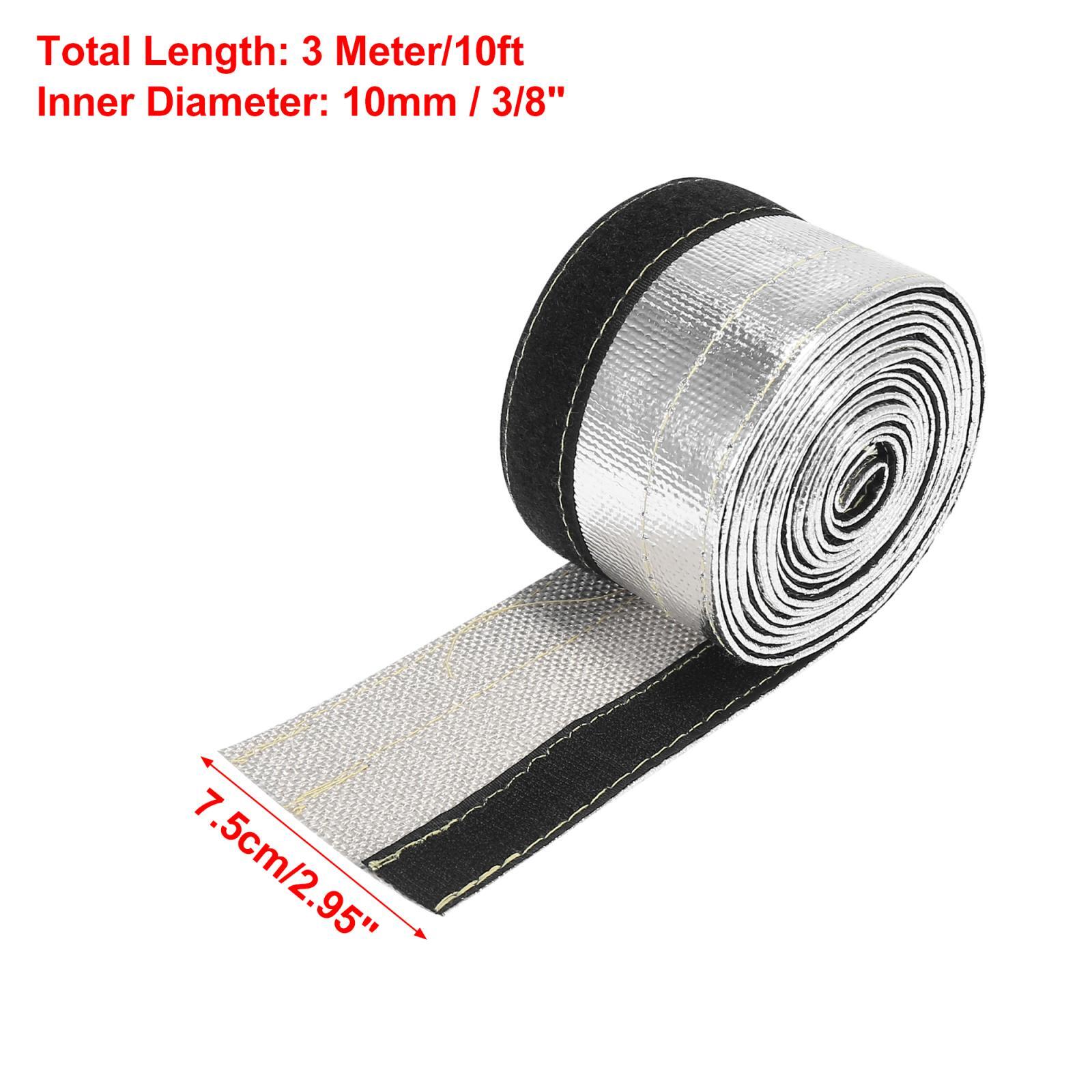 Car Fuel Lines Heat Shroud 3/8" ID 10ft Aluminized Sleeving Insulated ...