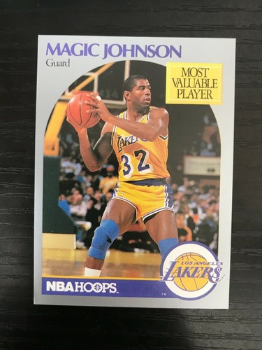 1990 NBA Hoops LA Lakers Magic Johnson #157 Basketball Card Most ...