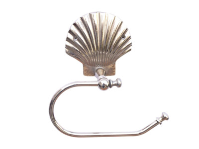 Chrome Seashell Toilet Paper Holder 10" | eBay