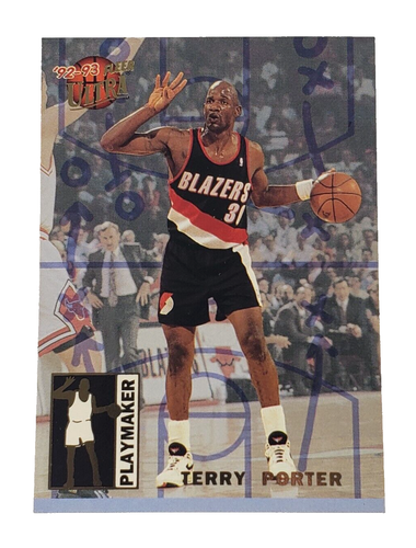 1992-93 Fleer Ultra Playmaker Terry Porter #7 Portland Trailblazers NBA ...