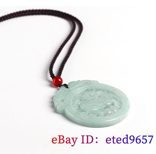 Burmese Jade Qilin Pendant Necklace Natural Jadeite Jewelry Carve Green ...