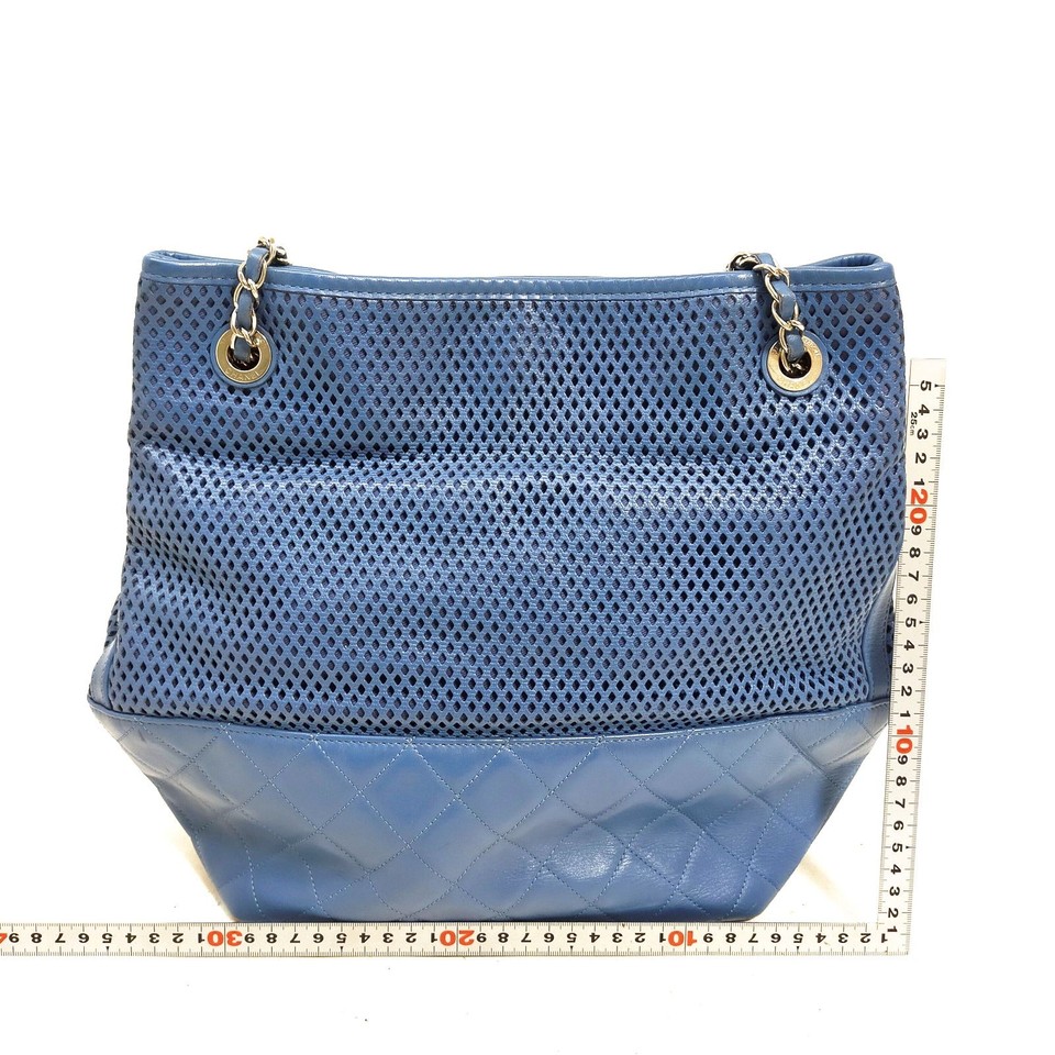 Chanel Shoulder Bag Blue Leather 5651304 | eBay