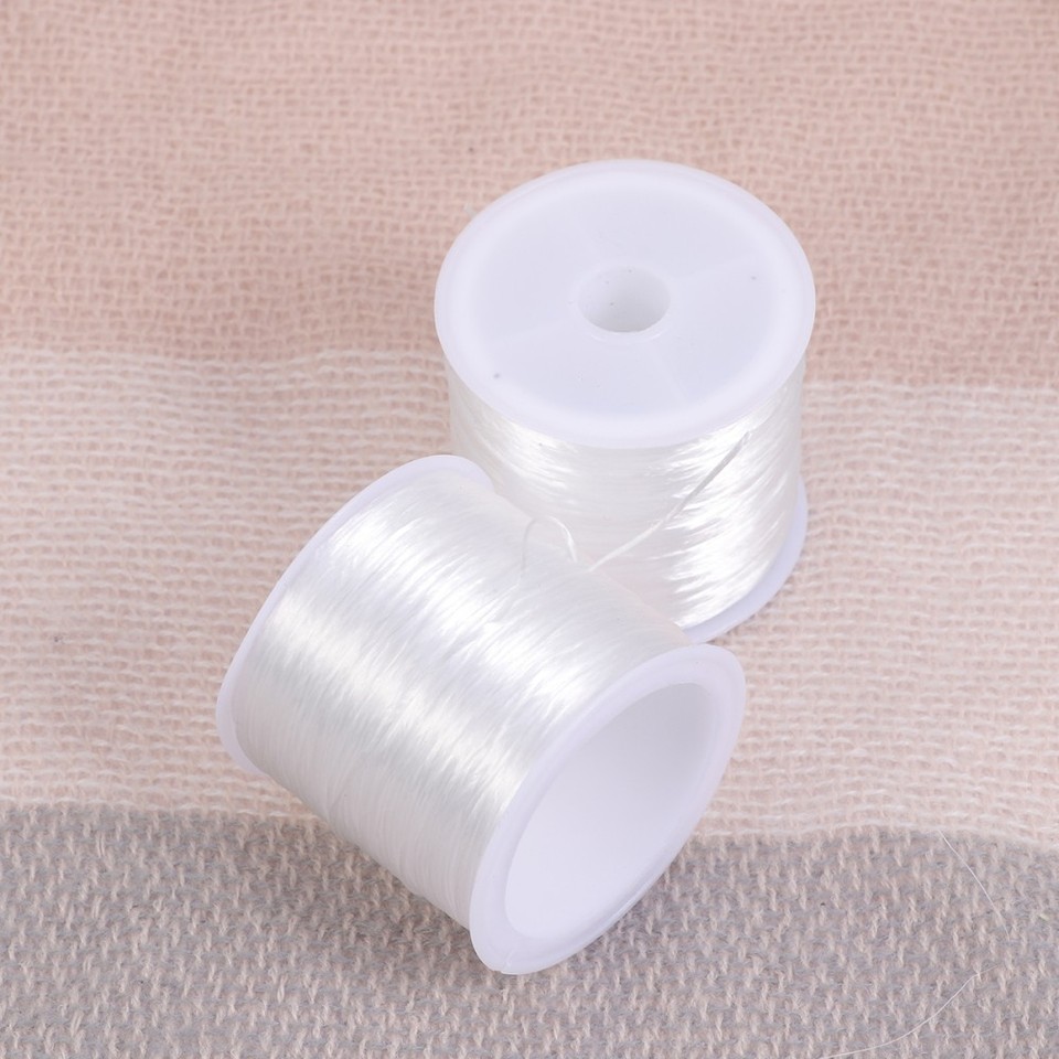 2 Rolls 60M/Roll Elastic String Crystal Elastic String for Bracelet ...