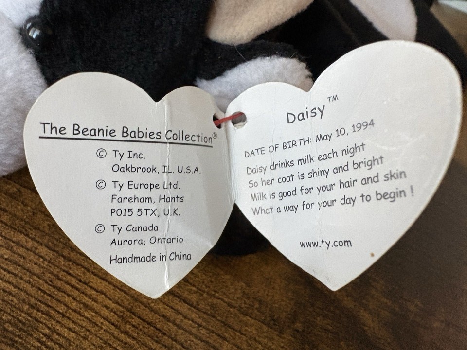 Ty Beanie Baby Daisy the Cow DOB May 10, 1994 32531003991| eBay