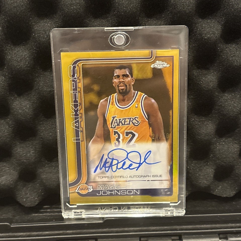 2025-26 Topps Chrome Magic Johnson Gold Refractor On Card Auto /50 ...