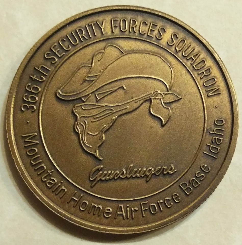 336th Security Forces Sq Mt. Home Gunslingers Air Force Challenge Coin ...