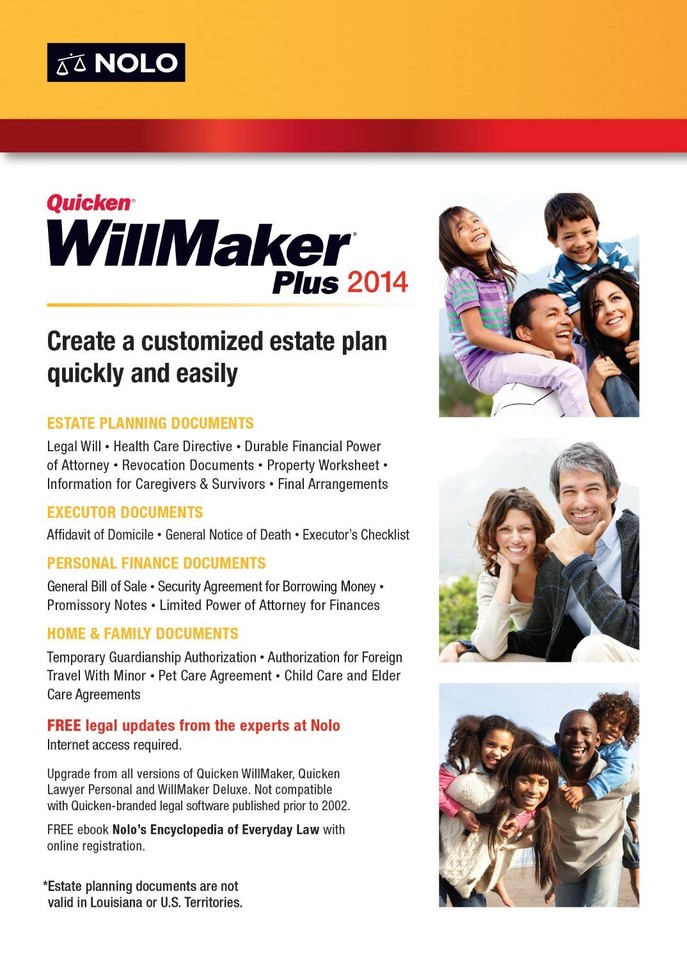 Quicken Willmaker Plus 2014 by Nolo Platform : Windows 7, Windows Vista ...