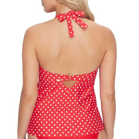 SUNSETS Scarlet Dot Muse Halter Underwire Tankini Top, Size 38E/36F/34G ...