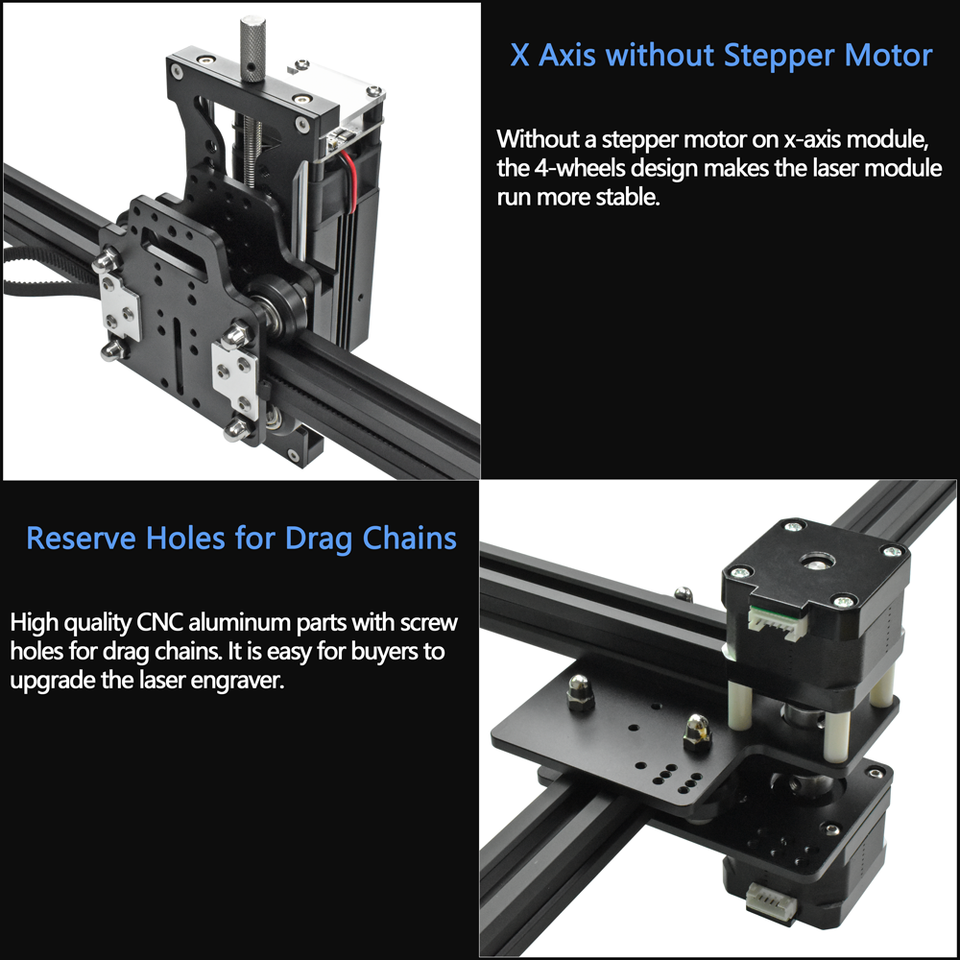 80W CNC Laser Engraver Cutting Machine Full Metal Large Frame Wood ...