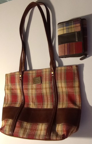 LONGABERGER Handbag Tote/Shoulder - With Wallet Plaid | eBay