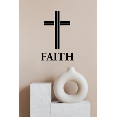 Faith Cross Christian Wall Car Decal Religious Window Sticker for Car ...
