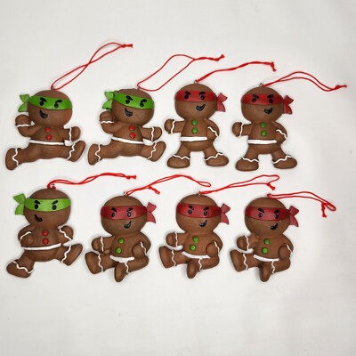 Ninjabread Ninja Gingerbread Man Ornaments Lot Of 8 | eBay