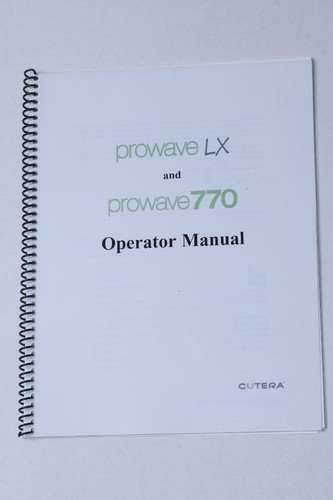 2016 Cutera Xeo Prowave LX Pro Wave 770 IPL Handpiece User Operator ...