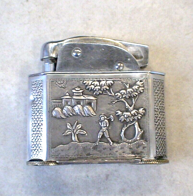 Briquet Ancien de Bureau MYON 401 GEANT Argent Vintage Desk Lighter ...