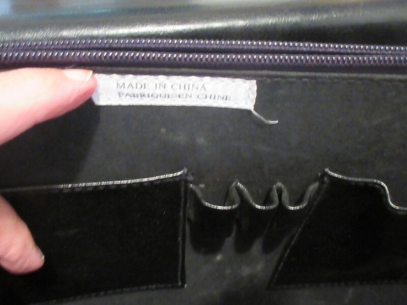 #23R vintage bag briefcase black size 16.5" in length 4" deep x 12.5 ...